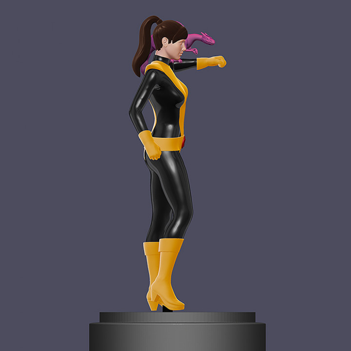 3D Printable Kitty Pryde and Lockheed (Shadowcat) - X-men by Volpy Gregor