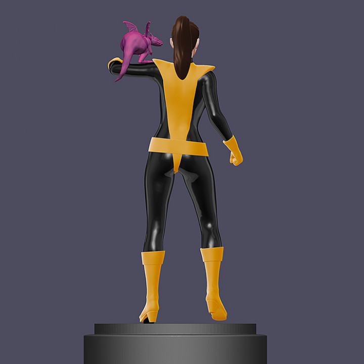 3D Printable Kitty Pryde and Lockheed (Shadowcat) - X-men by Volpy Gregor