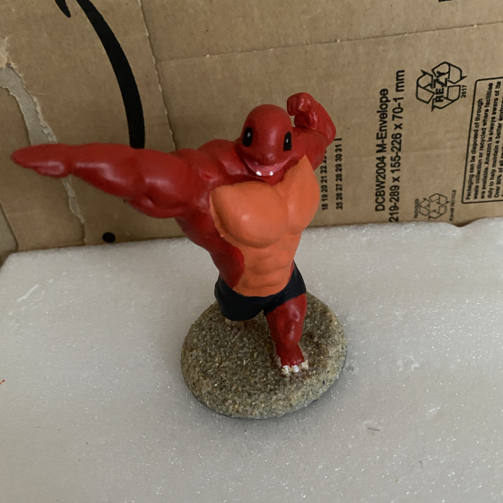 3D Print of Ultra swole Charmander by Nerdprinter
