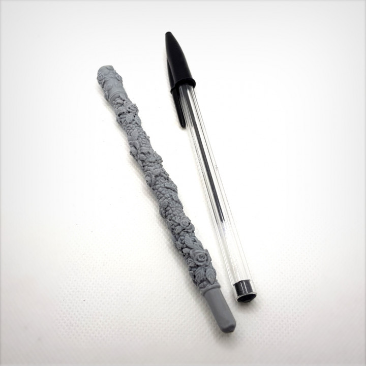 3D Printable Romantic Pen. Stylo roses. by Alphonse Marcel