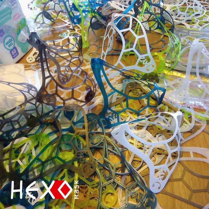 3D Printable HEXO - face mask by PLASTIKON 3D Design