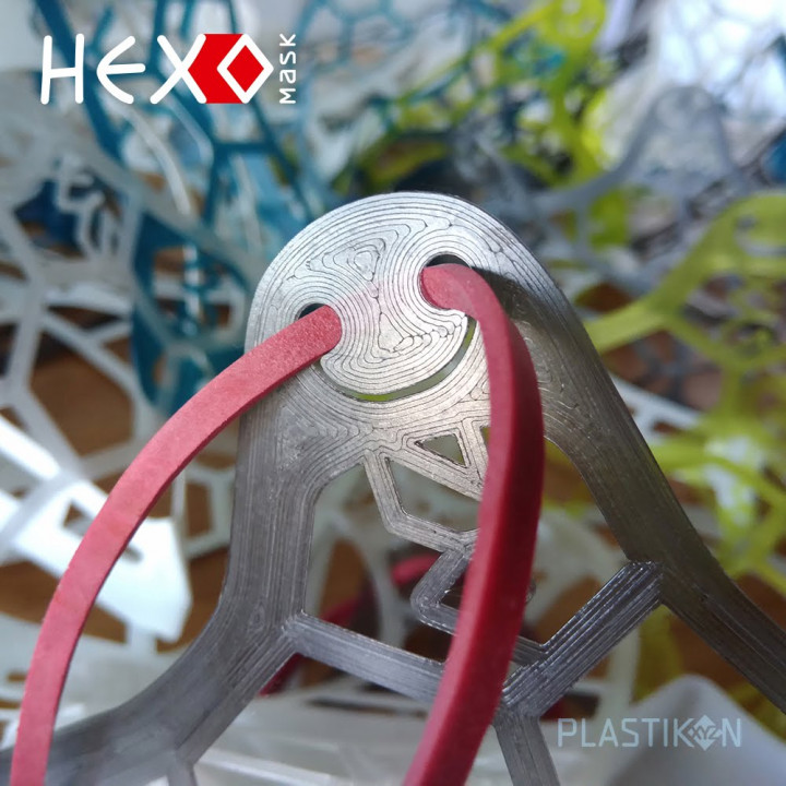 3D Printable HEXO - face mask by PLASTIKON 3D Design