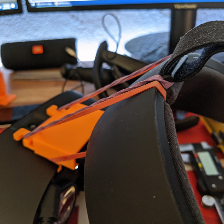 3D Printable Oculus Rift S Flip Mount Adapter by Mark Schramm