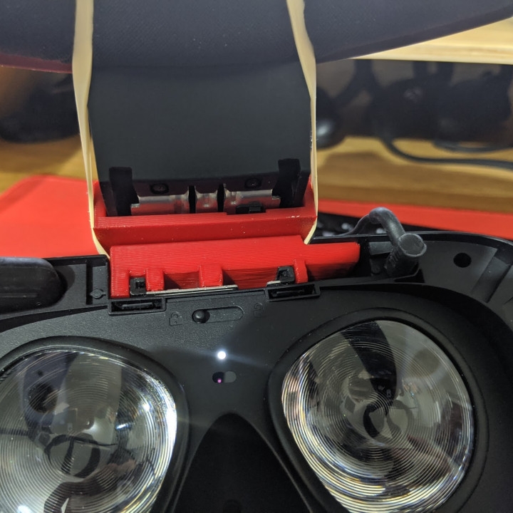3D Printable Oculus Rift S Flip Mount Adapter by Mark Schramm