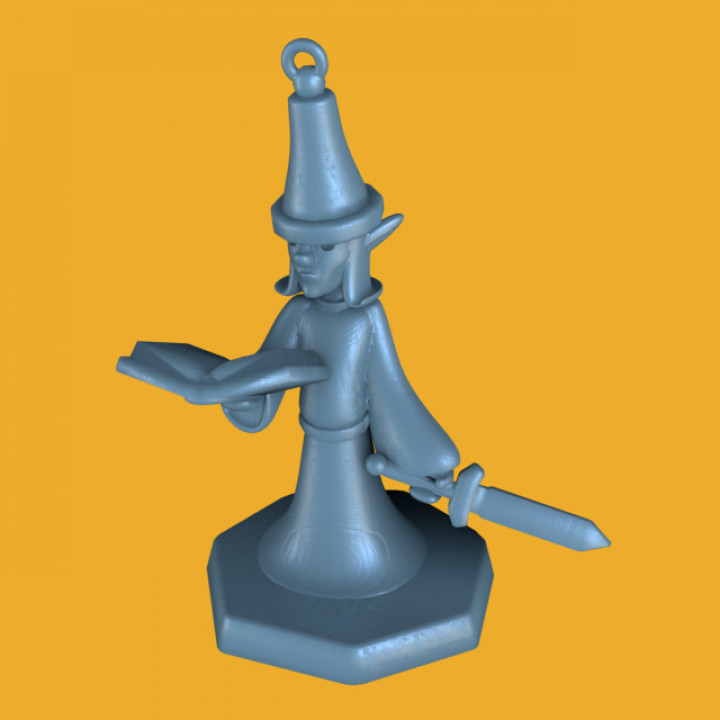 3D Printable elf wizard by Dick Poelen