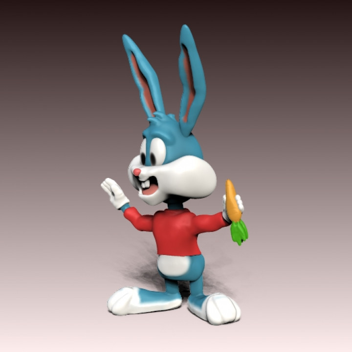 3D Printable Buster Bunny (perninha) by Gil André