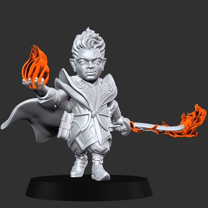 3D Printable Gnome Warlock Type B w/ Modular Hands + Weapons ...