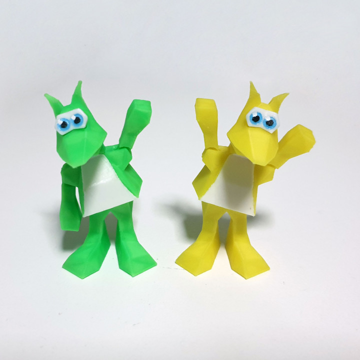 3D Printable Articulated Jinjo from Banjo-Kazooie dangler by Milton