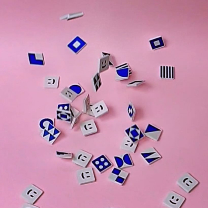 3D Printable Memory Game Tiles l Geometric Shapes by sparkroom
