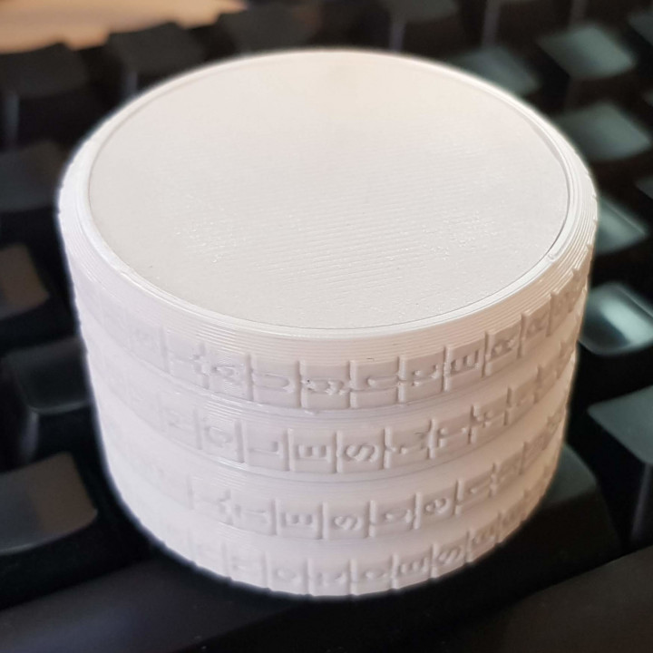 3D Printable Twisty Cryptex Riddle Puzzle by Troy Mackay
