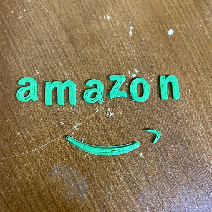 3D Printable Amazon Logo With Inserts by Rahul Gupta