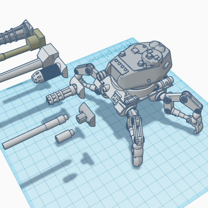 3D Printable Russian Style Spider Mech by Tim R