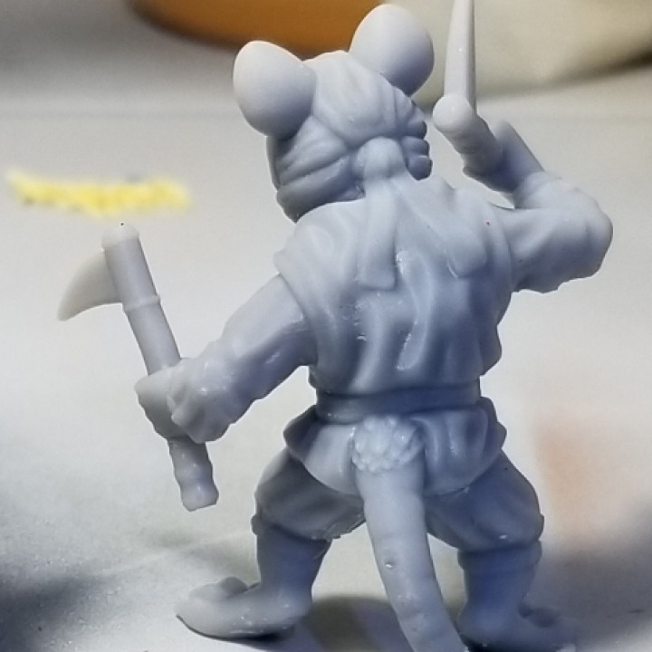 3D Printable Ratfolk Ninja by Clay Rade