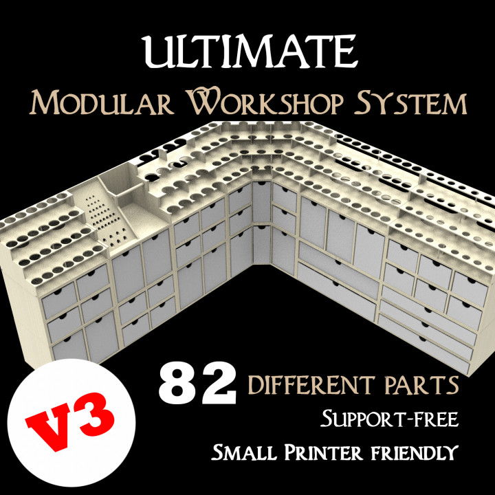 3D Printable Ultimate Modular Workshop System by Meian