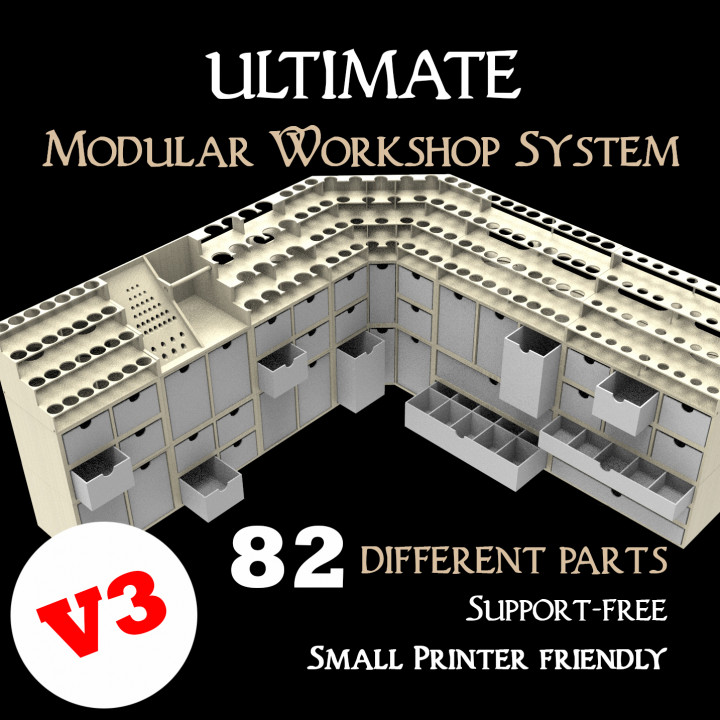 3D Printable Ultimate Modular Workshop System by Meian