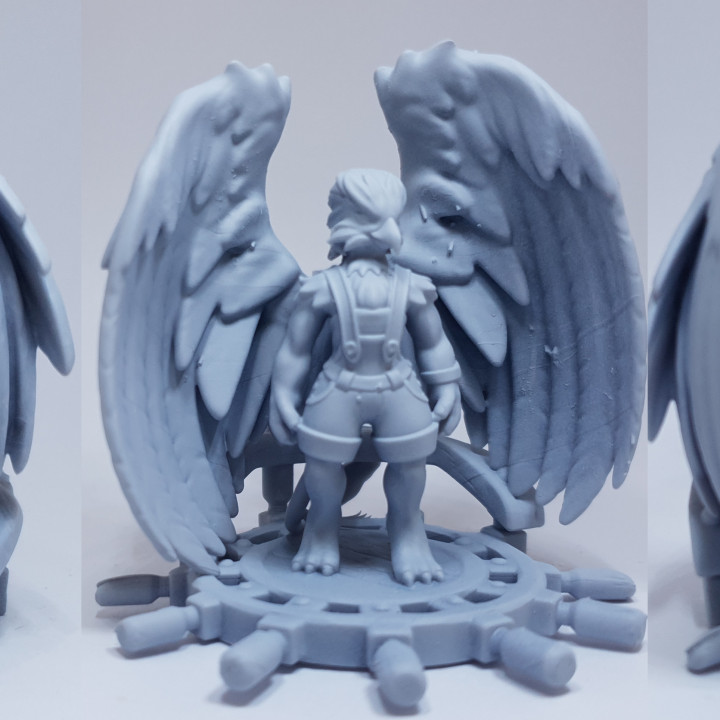 3D Printable Anthropomorphic Gryphon Character by Mikel Laws