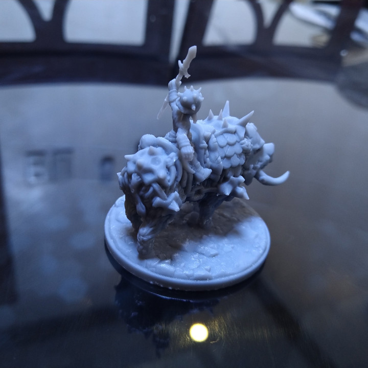 3D Printable Goblin Boar Rider by Clay Cyanide Miniatures