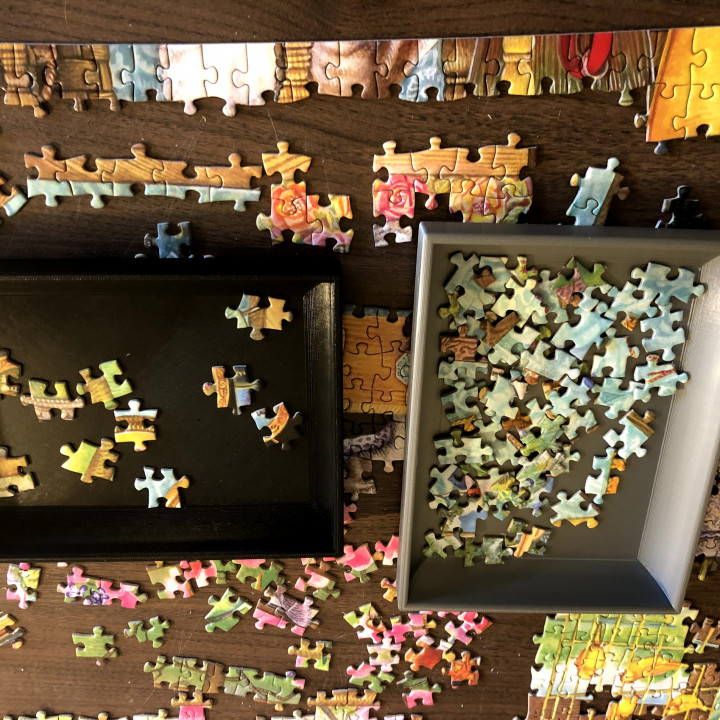 3D Printable Stacking Tray for Puzzles by Jark