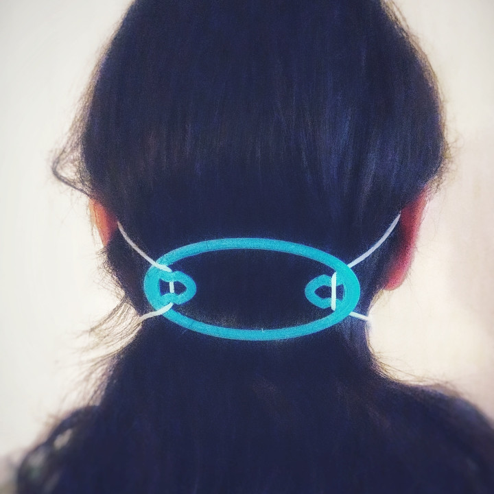 3D Printable Ear Saver - Oval Design by Josh Suyemoto