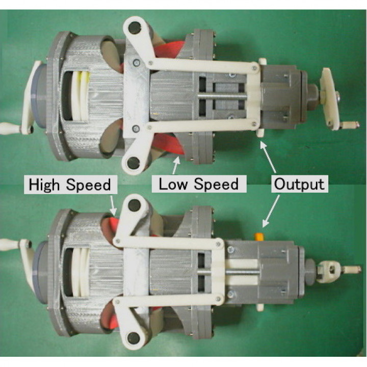3D Printable Jet Engine Component: CVT(CSD), Toroidal type by Motoo Kondo