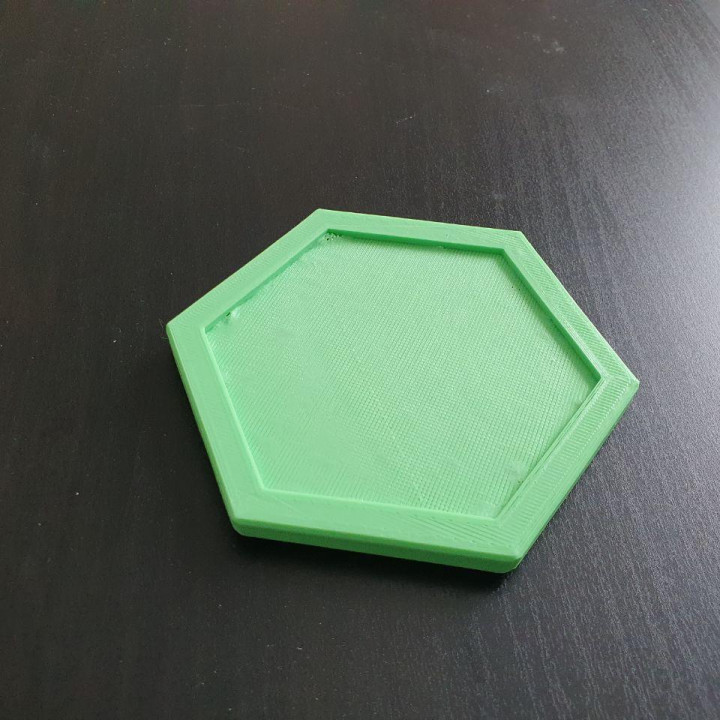 3D Printable Hexagon Miniature Base by Ivan Dotsenko