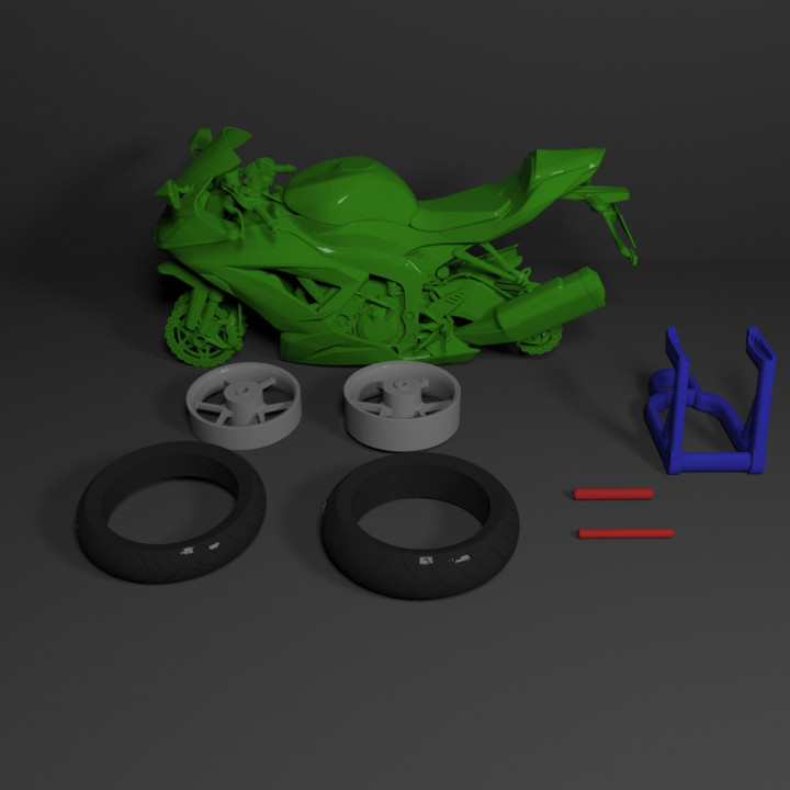 3D Printable Motorcycle 2013-2018 READY FOR PRINTING by demis sarda