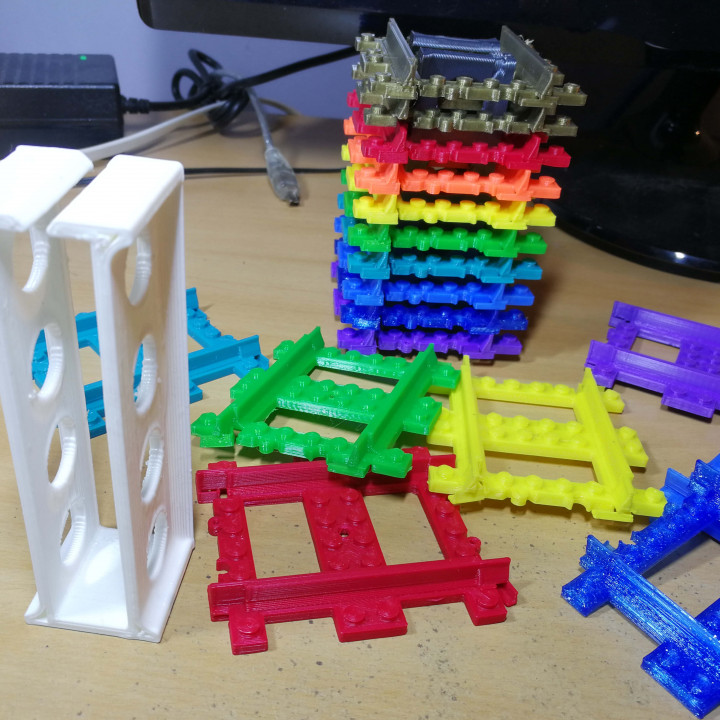 3D Printable Lego Train Tracks Organizer by Bolliandi Bernard