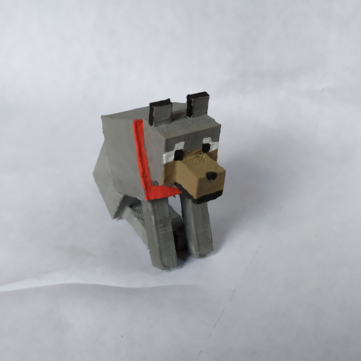 3D Printable Minecraft Wolf/Dog by Hugo Noldus