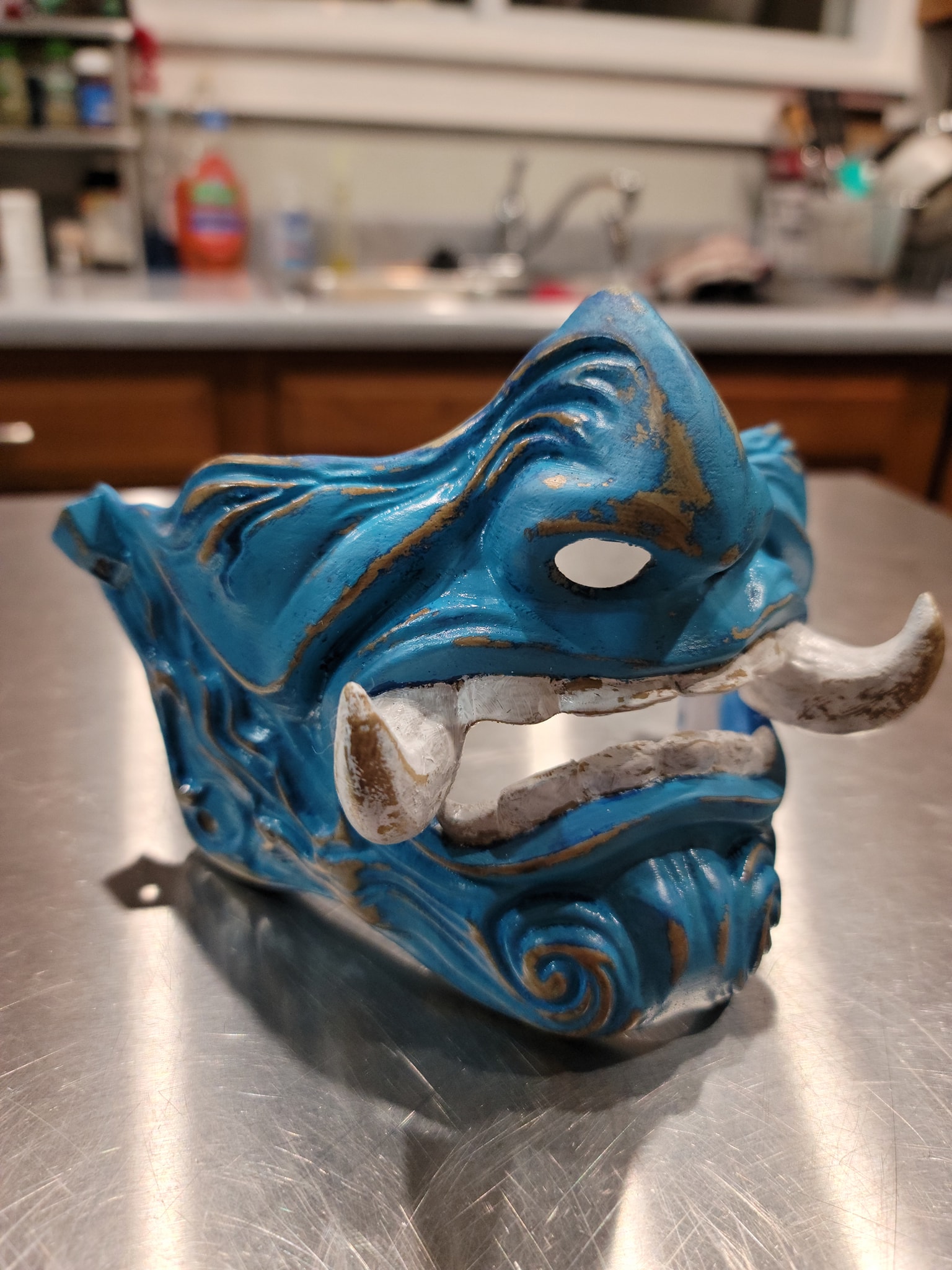 3D Printable Samurai - inspired mask by Todor Kolev