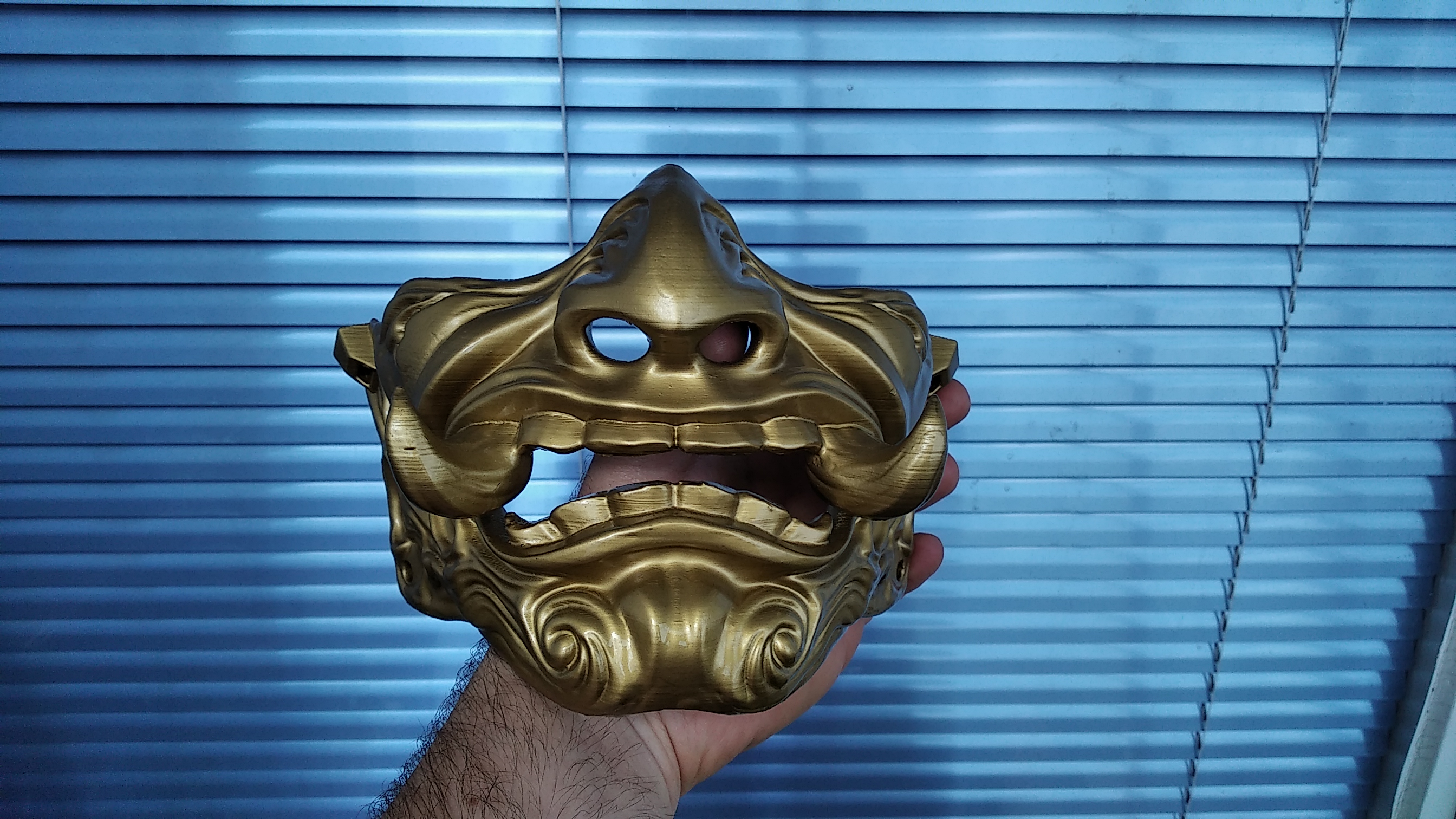 3D Printable Samurai - inspired mask by Todor Kolev