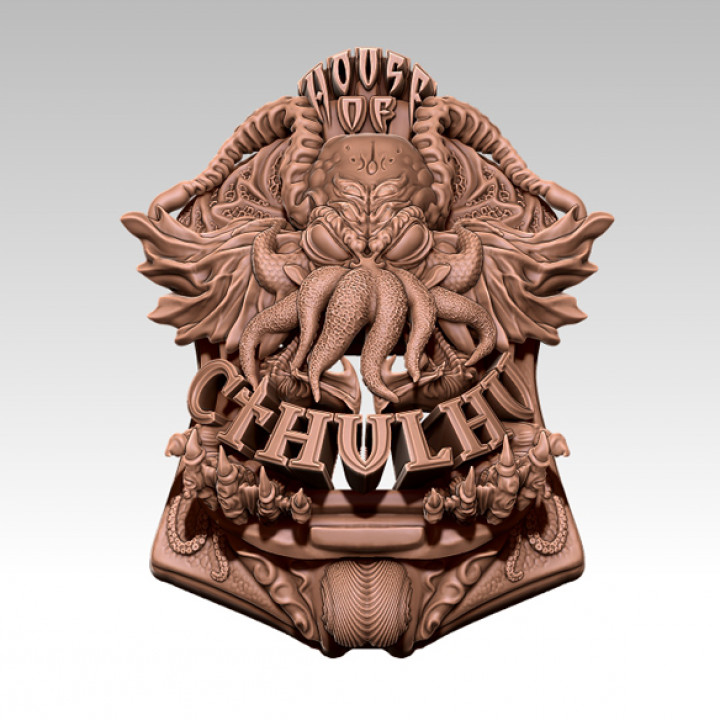 3D Printable Cthulhu Wall Plaque by Richard Hanson