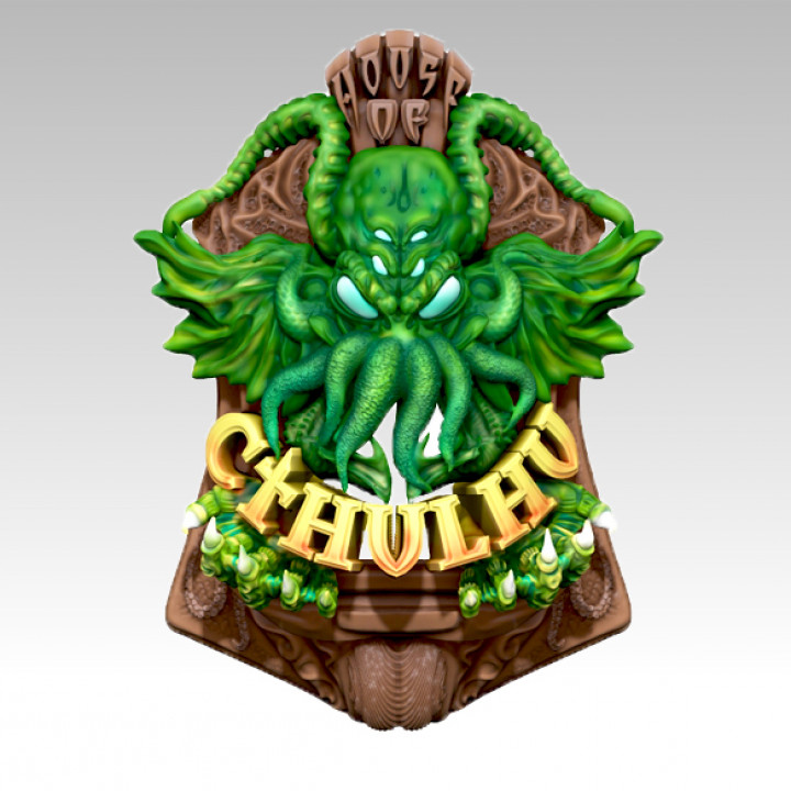 3D Printable Cthulhu Wall Plaque by Richard Hanson