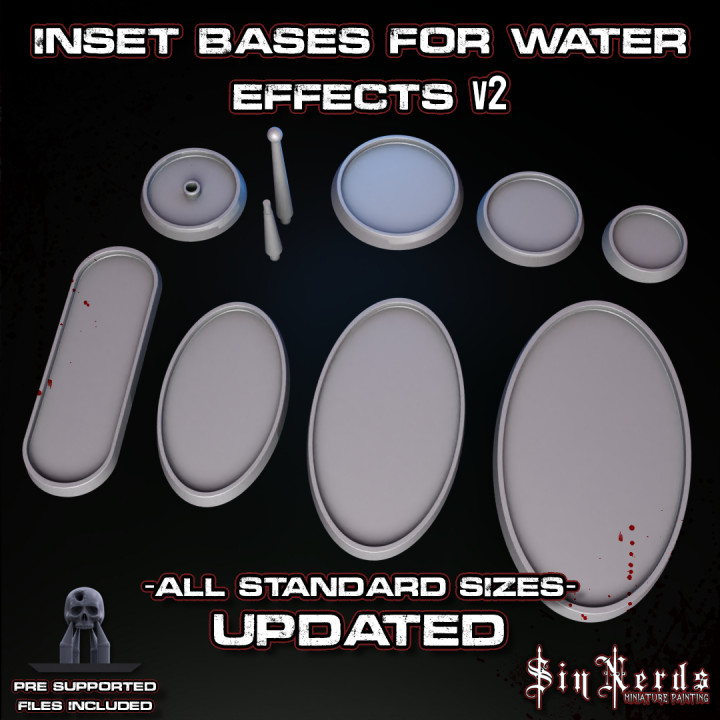 3D Printable Inset Bases for Water Effects by SinNerds