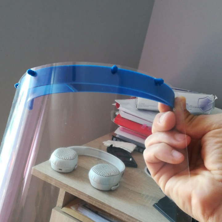 3D Printable Face shield support by András Nagy