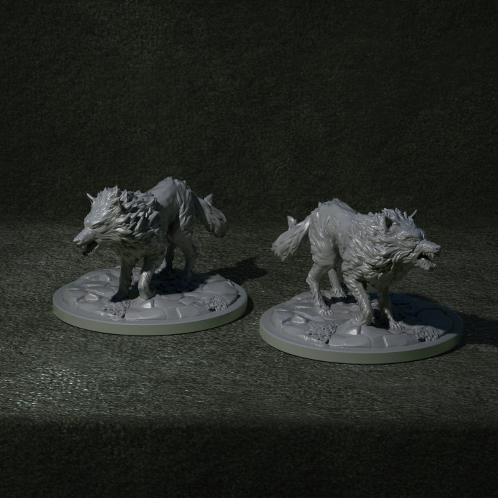 3D Printable Wolves by Clay Cyanide Miniatures