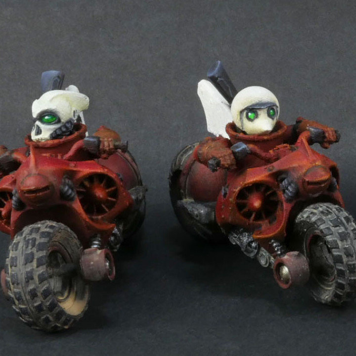 3D Printable Megabikes - Space Biker Army Set by Treadhead Rad