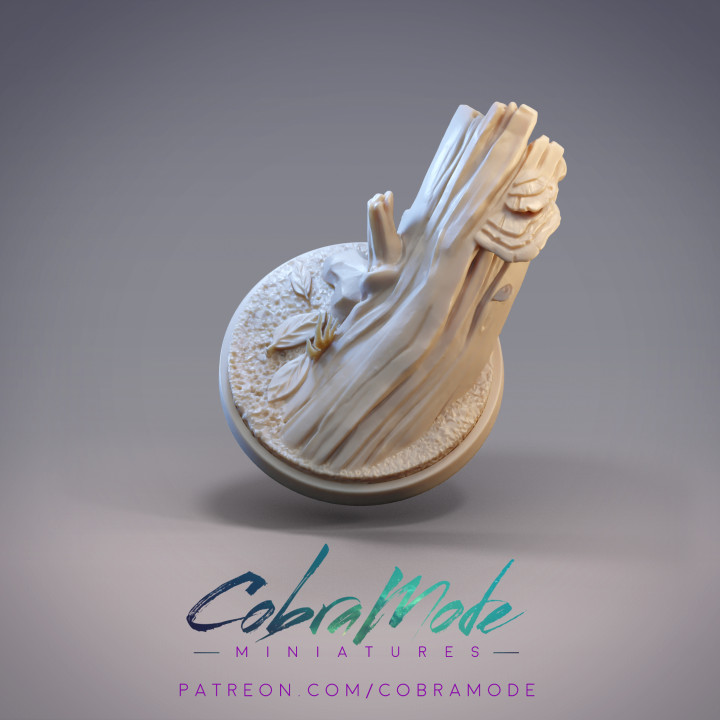 3D Printable Fallen Log Base by CobraMode