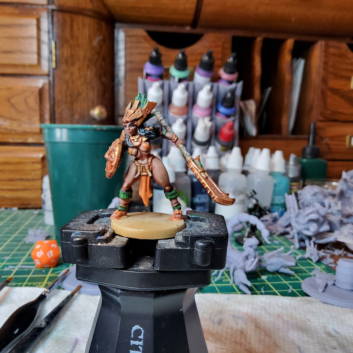 3D Print of Tamaya, Princess on Raptor (AMAZONS! Kickstarter) by ...