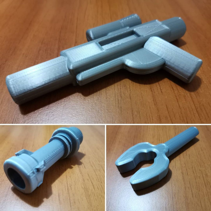 3D Printable Mandalorian Big Lego Blaster by Luca