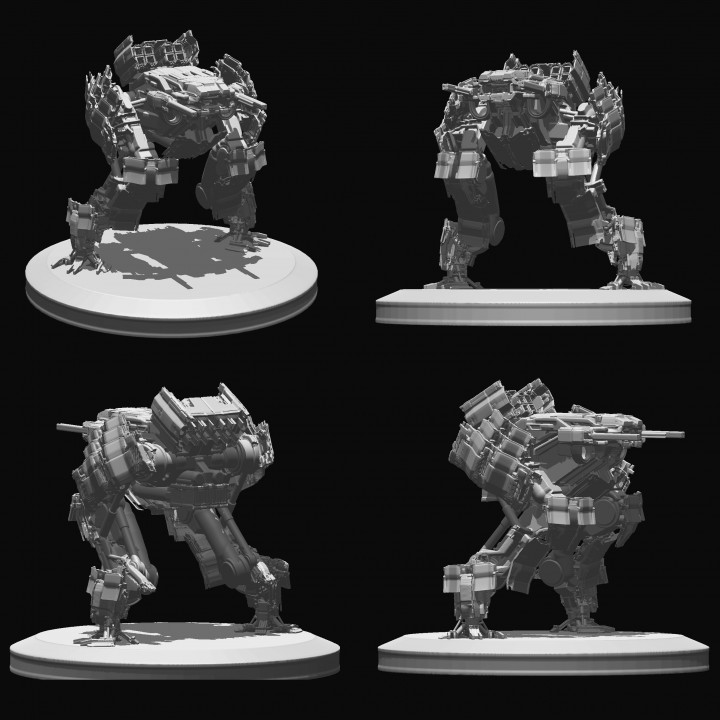 3D Printable Assault Mech by Long