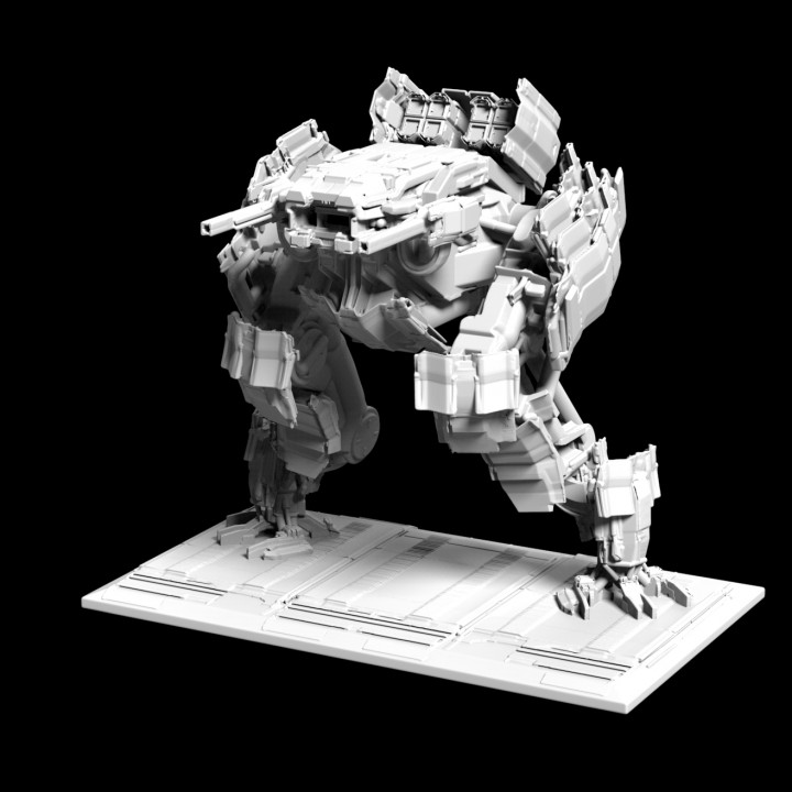 3D Printable Assault Mech by Long