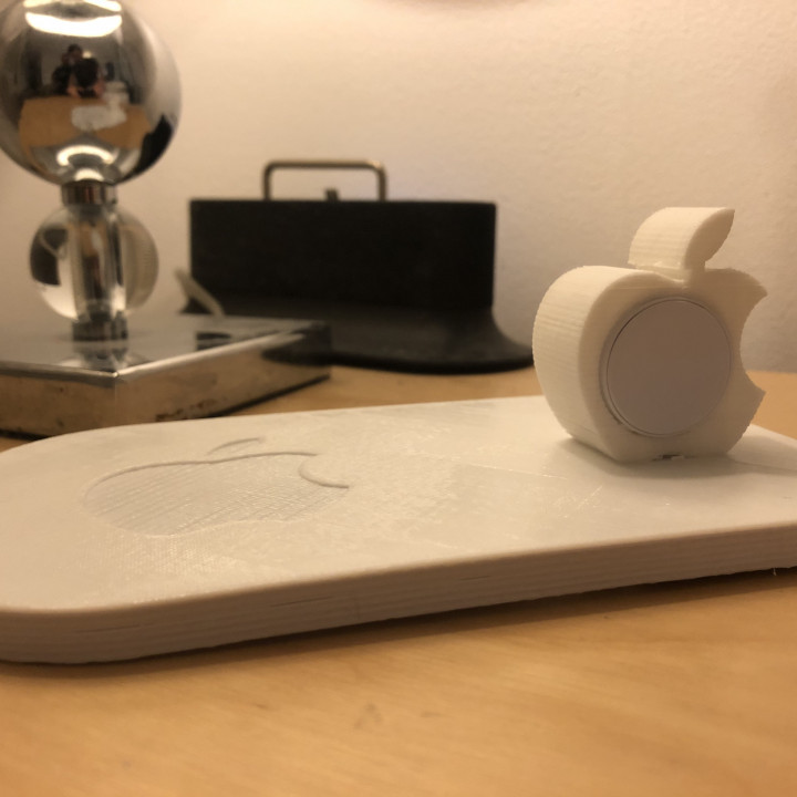 3D Printable Apple Watch and iPhone docking station by Jack Richardson