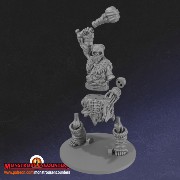 3D Printable Bone Hill Giant by Monstrous Encounters