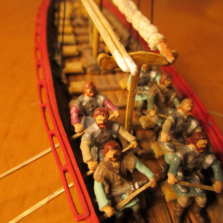 3D Printable Viking Oarsmen (Improved) by Alf Scherer