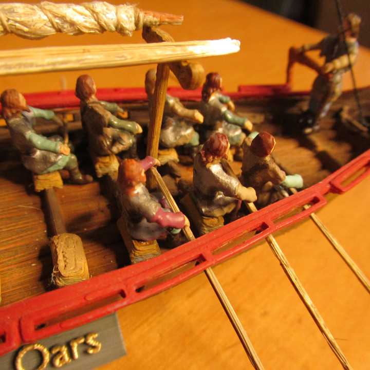 3D Printable Viking Oarsmen (Improved) by Alf Scherer
