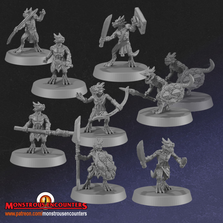 3D Printable Kobolds Set 1 by Monstrous Encounters