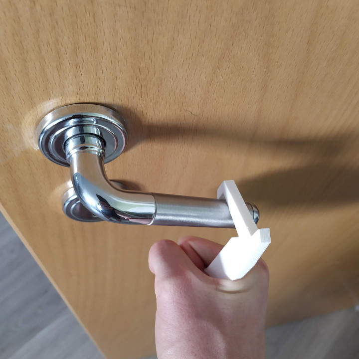 3D Printable Safe Hand Door Opener and Code Typer by Antoine