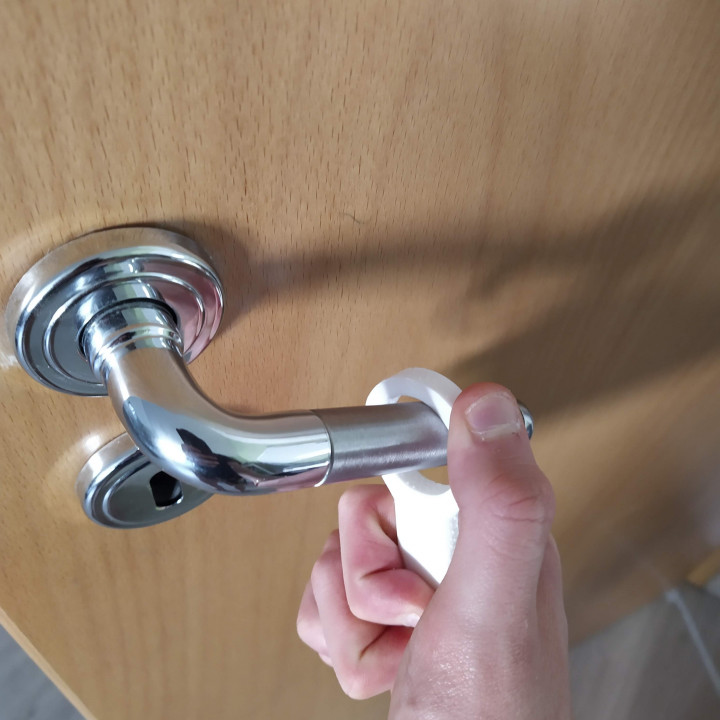 3D Printable Safe Hand Door Opener and Code Typer by Antoine