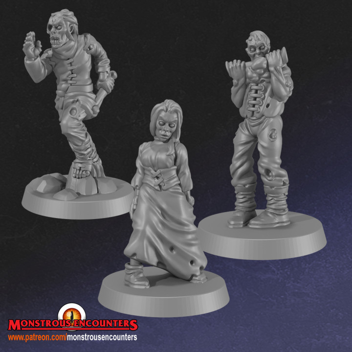 3D Printable Zombies 3 by Monstrous Encounters