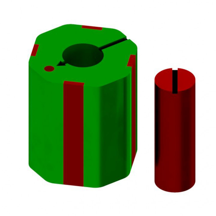 3D Printable Dowel Lock Puzzle by Mark Ingle